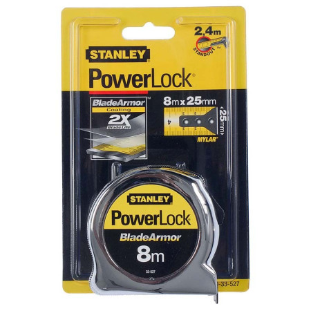 Tape Measure Stanley Powerlock Blade Armor - 8 mx 25 mm - 0-33-527 ...