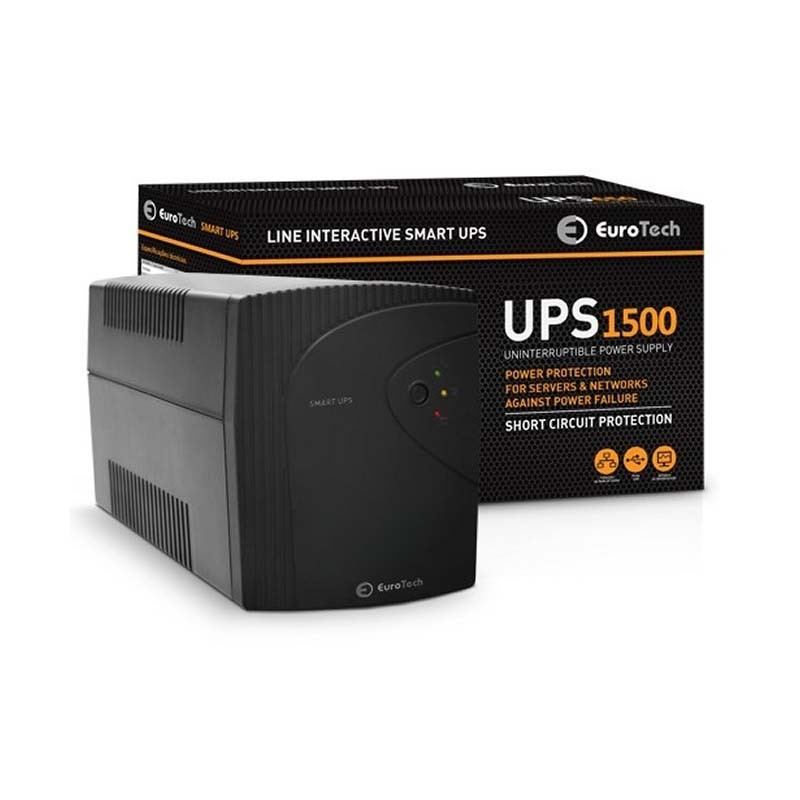 UPS Interativa Eurotech - 1500 VA - 900 W - UPS1500EU - Kontrolsat